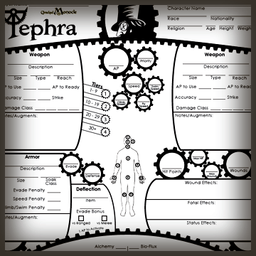Free! Tephra Character Sheets & More! – Parlor